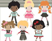 Cute Kids Clipart Set personal and Limited Commercial Use - Etsy