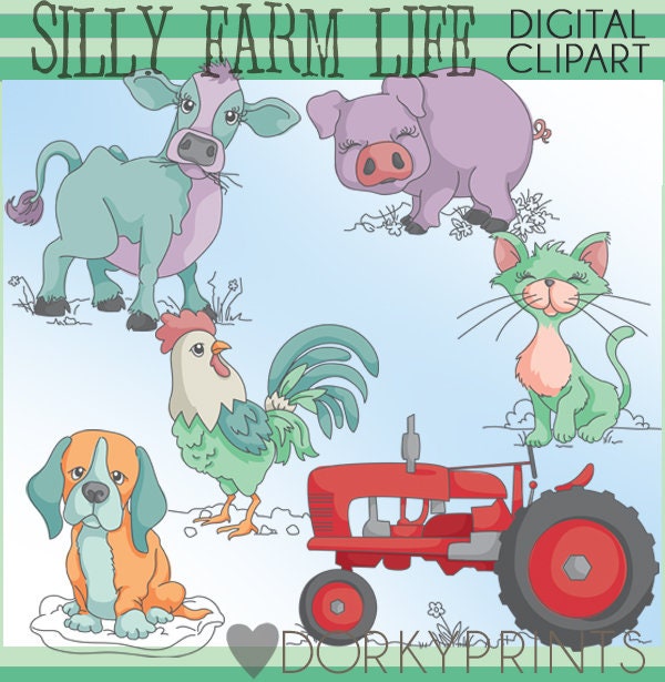 Farm Life Clipart Set personal and Limited Commercial Use | Etsy