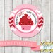 Valentine Printable Circle Tags - Cupcake Valentine PDF - Printable ...