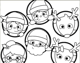 Christmas Clipart personal and Limited Commercial Use Santa - Etsy