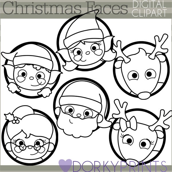 Mrs Claus Face - Etsy