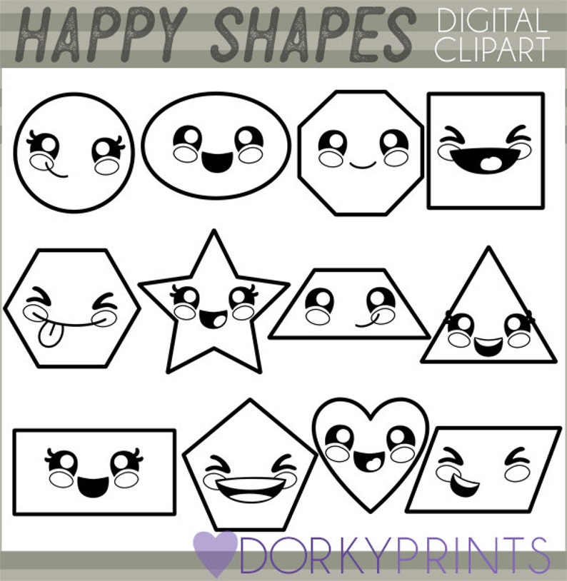 Shapes Clipart personal and Limited Commercial Use Back to - Etsy