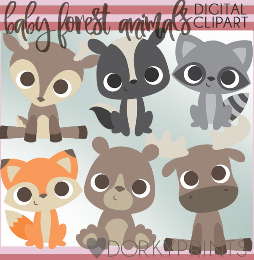 Baby Woodland Animals PNG Clipart -personal and Limited Commercial Use ...