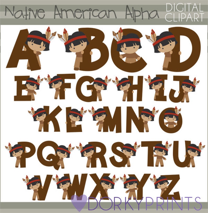 Thanksgiving Alphabet Clipart personal and Limited Commercial - Etsy