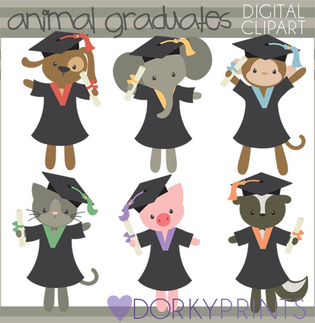 Graduation Clipart -personal and Limited Commercial Use- Dog, Cat ...