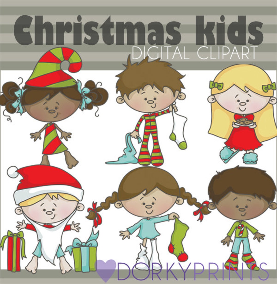 Christmas Clipart Christmas Kids -personal and Limited Commercial Use ...