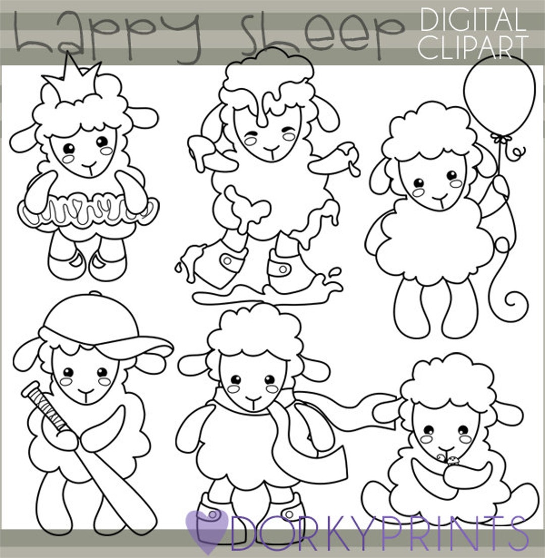 Sheep Clipart Spring Lambs -personal and Limited Commercial Use ...