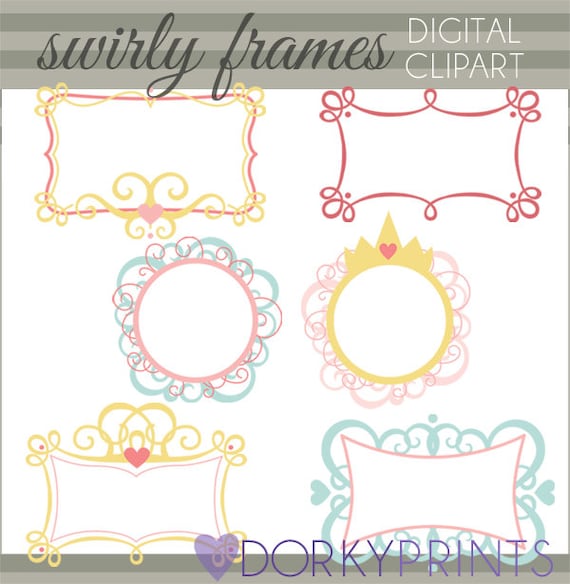 Whimsical Swirls Clip Art