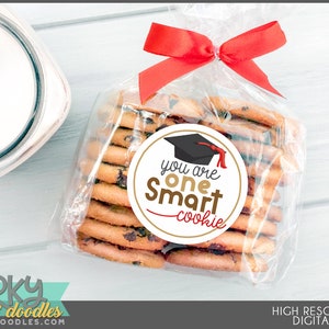 Cute Smart Cookie Graduation Clipart in 5 Colors - High School, College ...