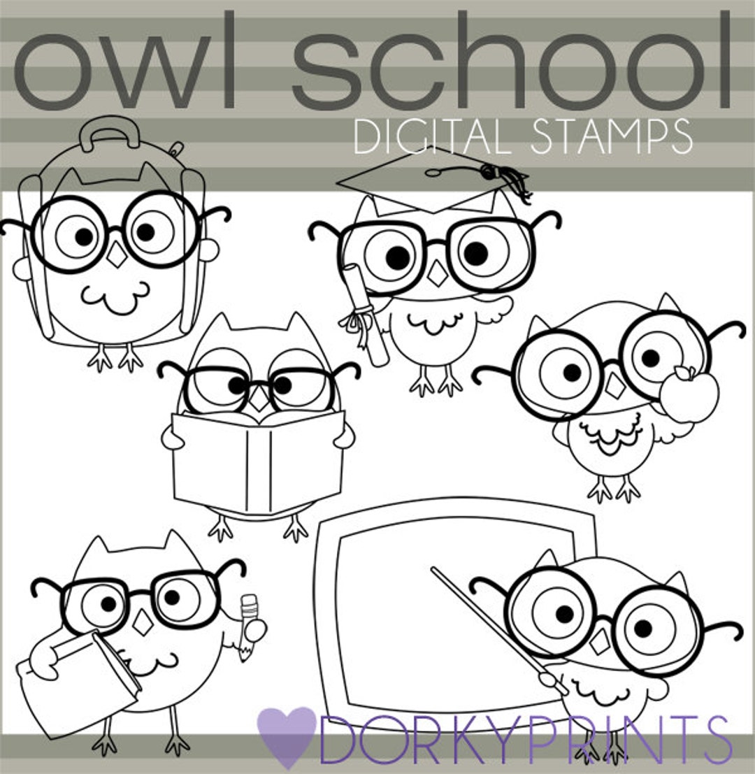 School Clipart School Owls -personal and Limited Commercial- Owls ...