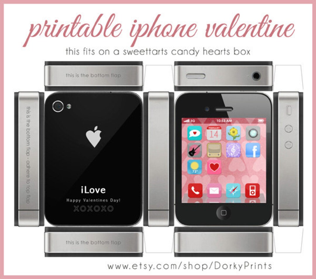 Valentine Candy Hearts iPhone Printable - Valentine's Day - Printable ...