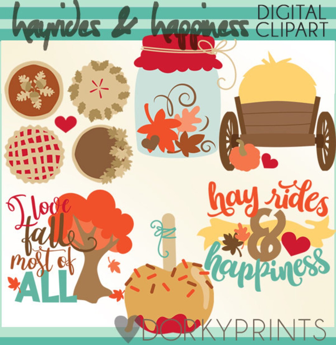 Hayrides and Fall Clipart -personal and Limited Commercial Use- Fall ...