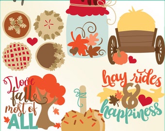 Fall Harvest Clipart personal and Limited Commercial Use | Etsy