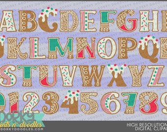 Christmas Gingerbread Clipart - Etsy