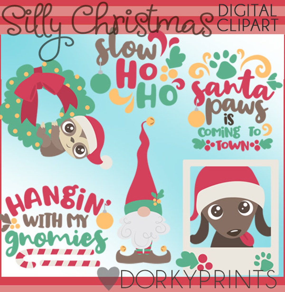 Silly Christmas Clipart -personal and Limited Commercial Use- Holiday ...