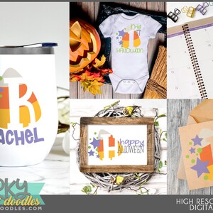 Candy Corn Alphabet Clipart - Digital PNG Art - Cute Halloween Font - Etsy