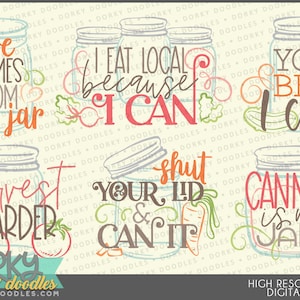 Canning Sayings Clipart personal and Limited Commercial Use - Etsy