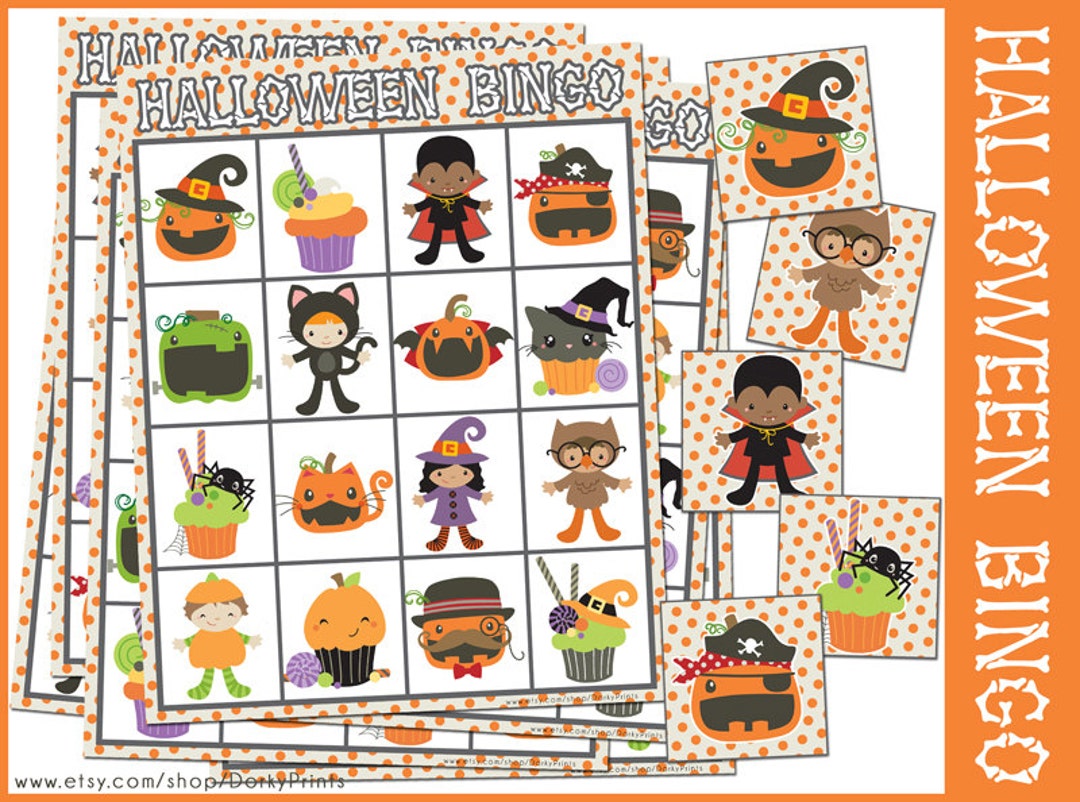 Halloween Bingo Game Printable -preschool and Kindergarten Bingo ...