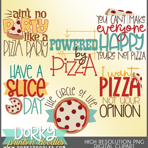 Pizza Party Clip Art - Etsy
