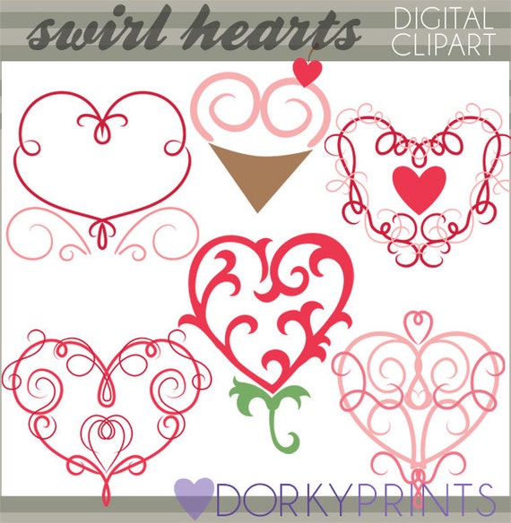 Swirl Heart Clip Art