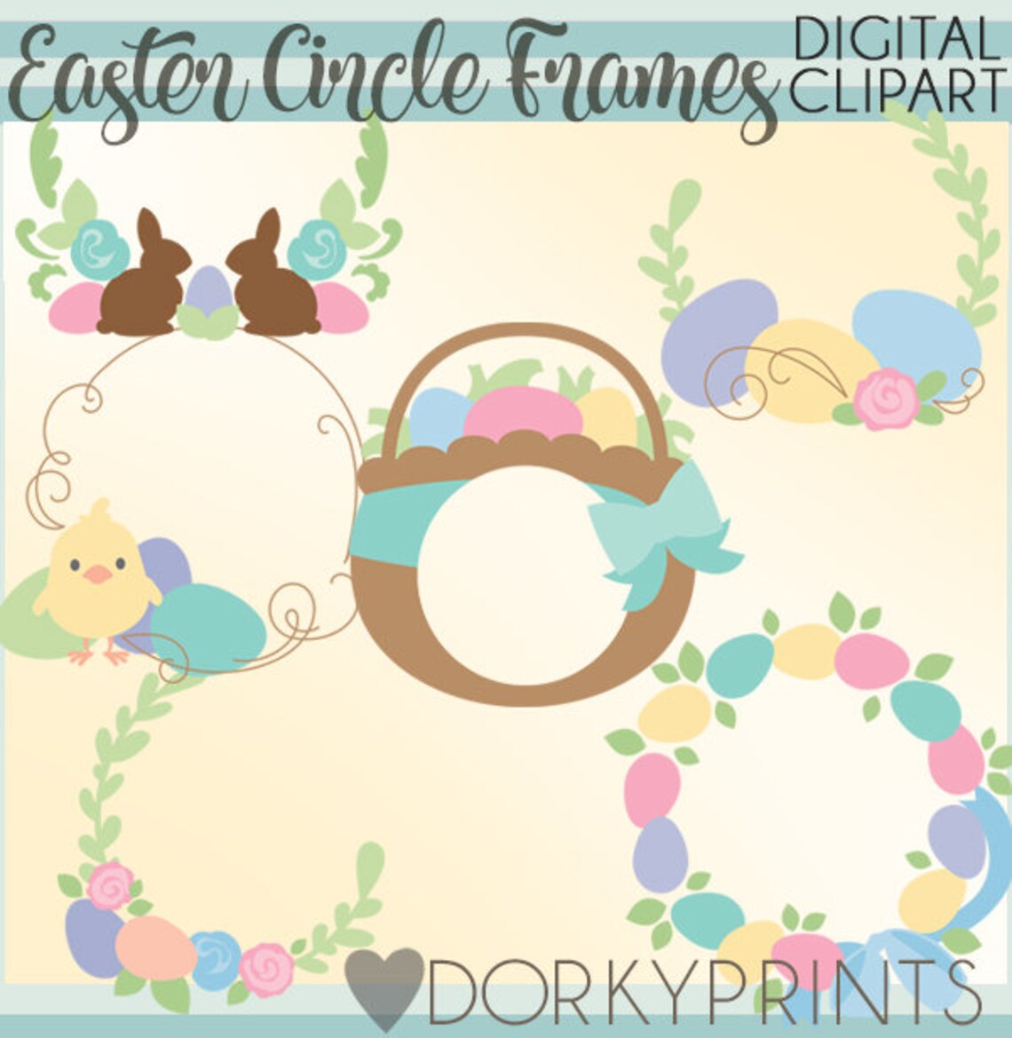 Easter Frames Clipart Set personal and Limited Commercial - Etsy