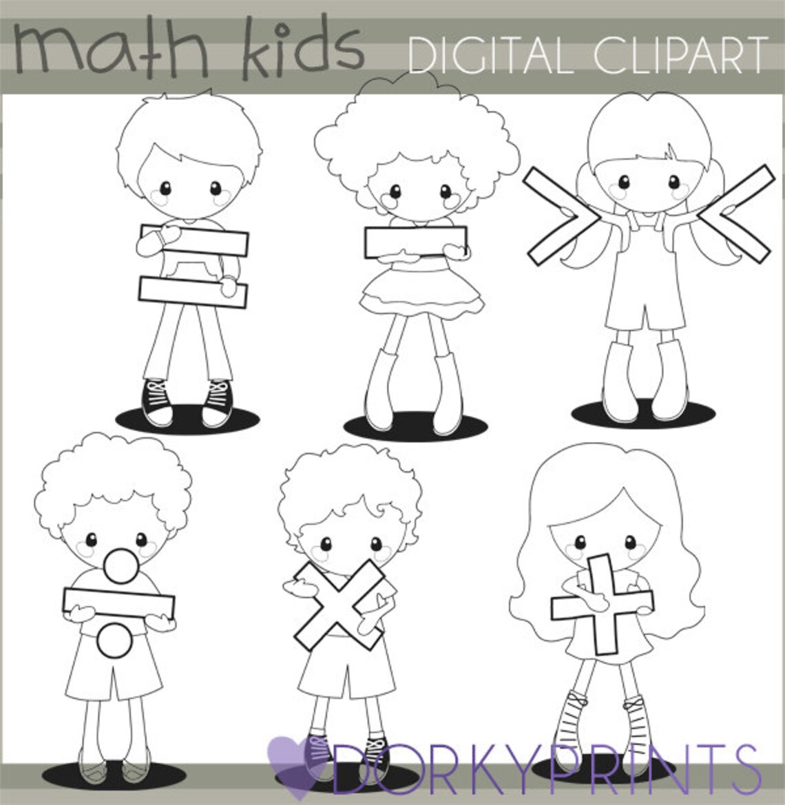 Math Clipart personal and Limited Commercial Use Back to | Etsy