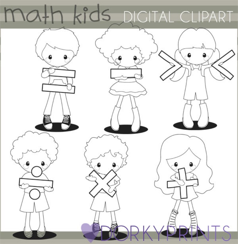 Math Clipart personal and Limited Commercial Use Back to | Etsy