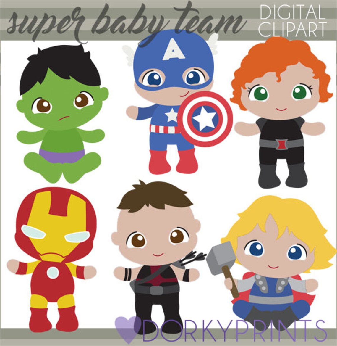 Superhero Babies Clipart -personal and Limited Commercial Use- Super ...