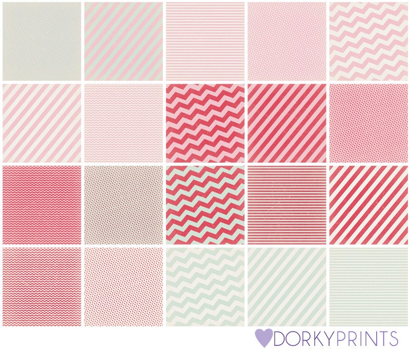 Pink Digital Paper Pack Berries and Cream Digital Paper - Etsy