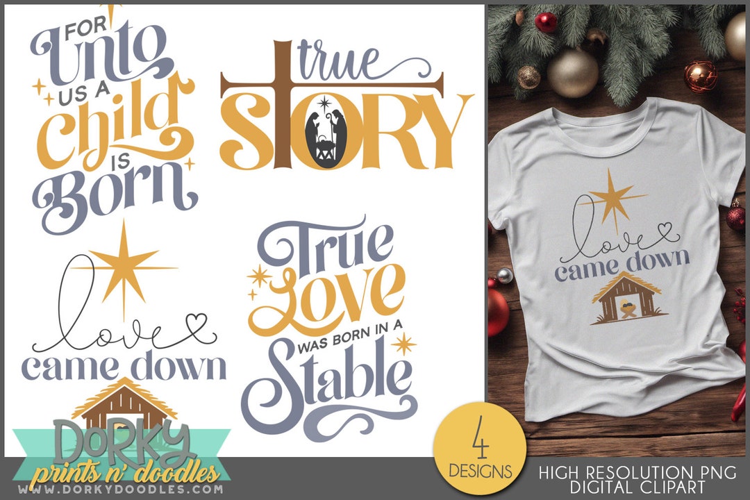 Christmas Sayings Clipart | Gorgeous Nativity Wordart for Stickers ...