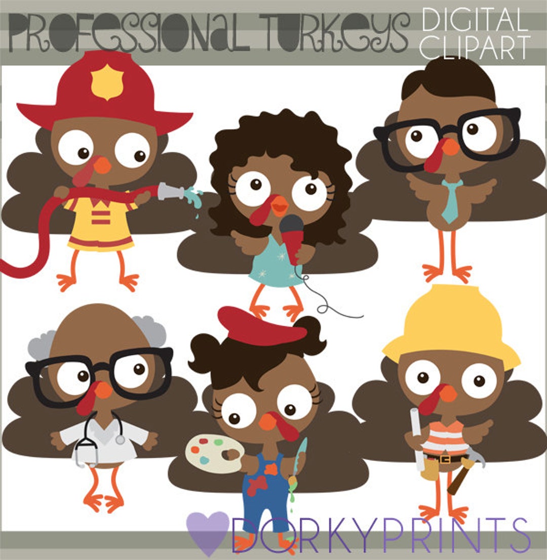 Thanksgiving Clipart Professional Turkeys -personal and Limited ...