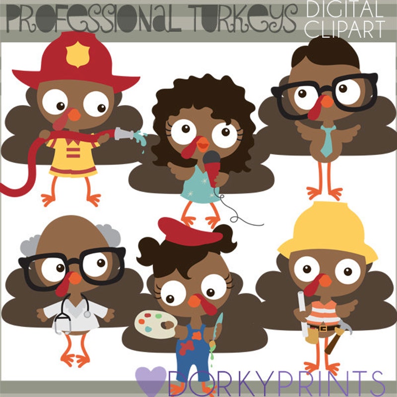 Turkeys Disguise Clipart - Etsy