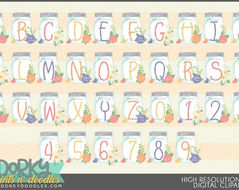 Mason Jar Numbers - Etsy