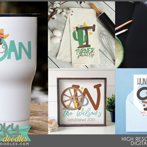 Cute Western Alphabet Clipart -personal and Limited Commercial Use ...