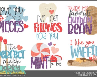 Valentines Treats Clipart Set Personal and Commercial Use - Etsy