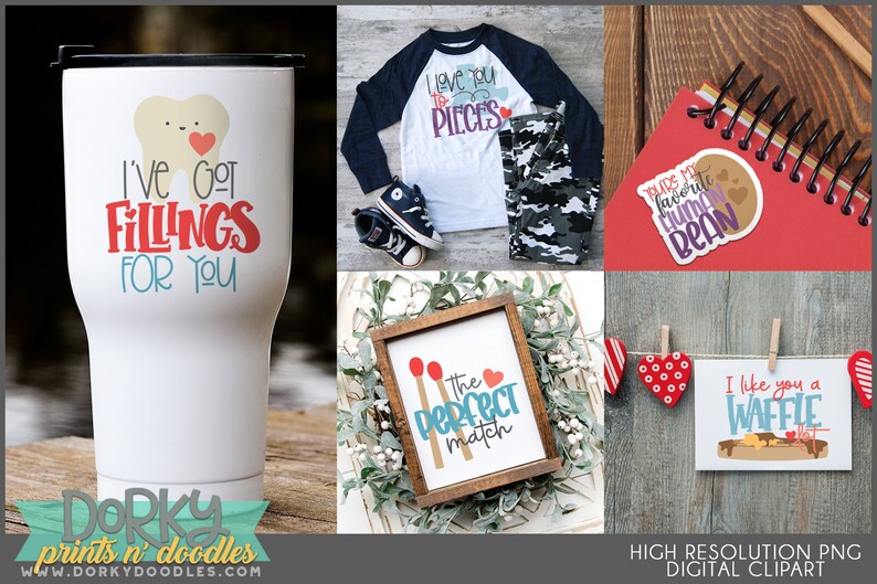 Valentine Puns Clipart personal and Limited Commercial Use | Etsy