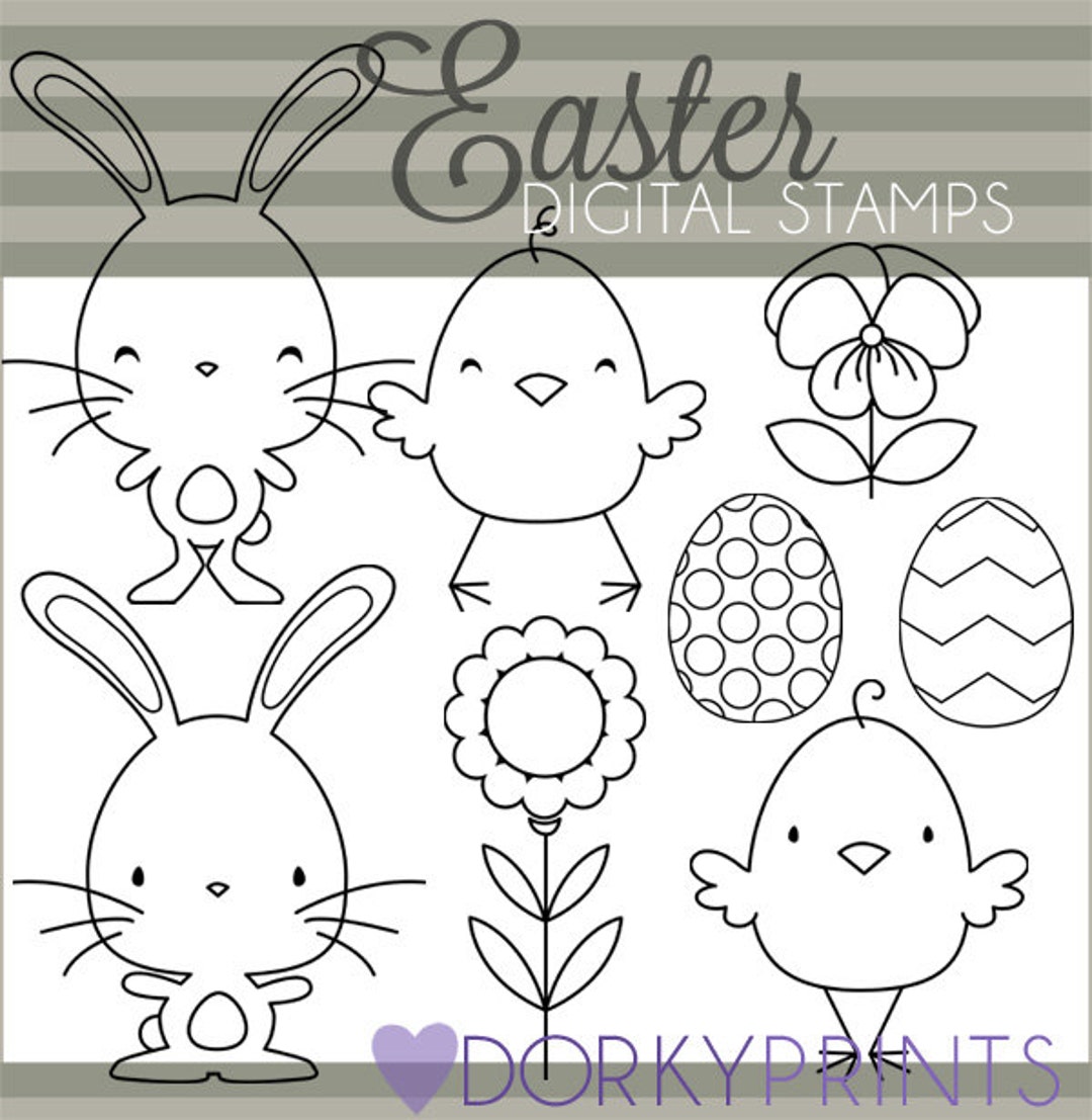 Easter Bunny Clipart -personal and Limited Commercial- Easter Chicks ...
