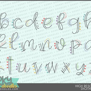 Cute and Fun Alphabet Clipart -PNG Art- Instant Download - Numbers ...