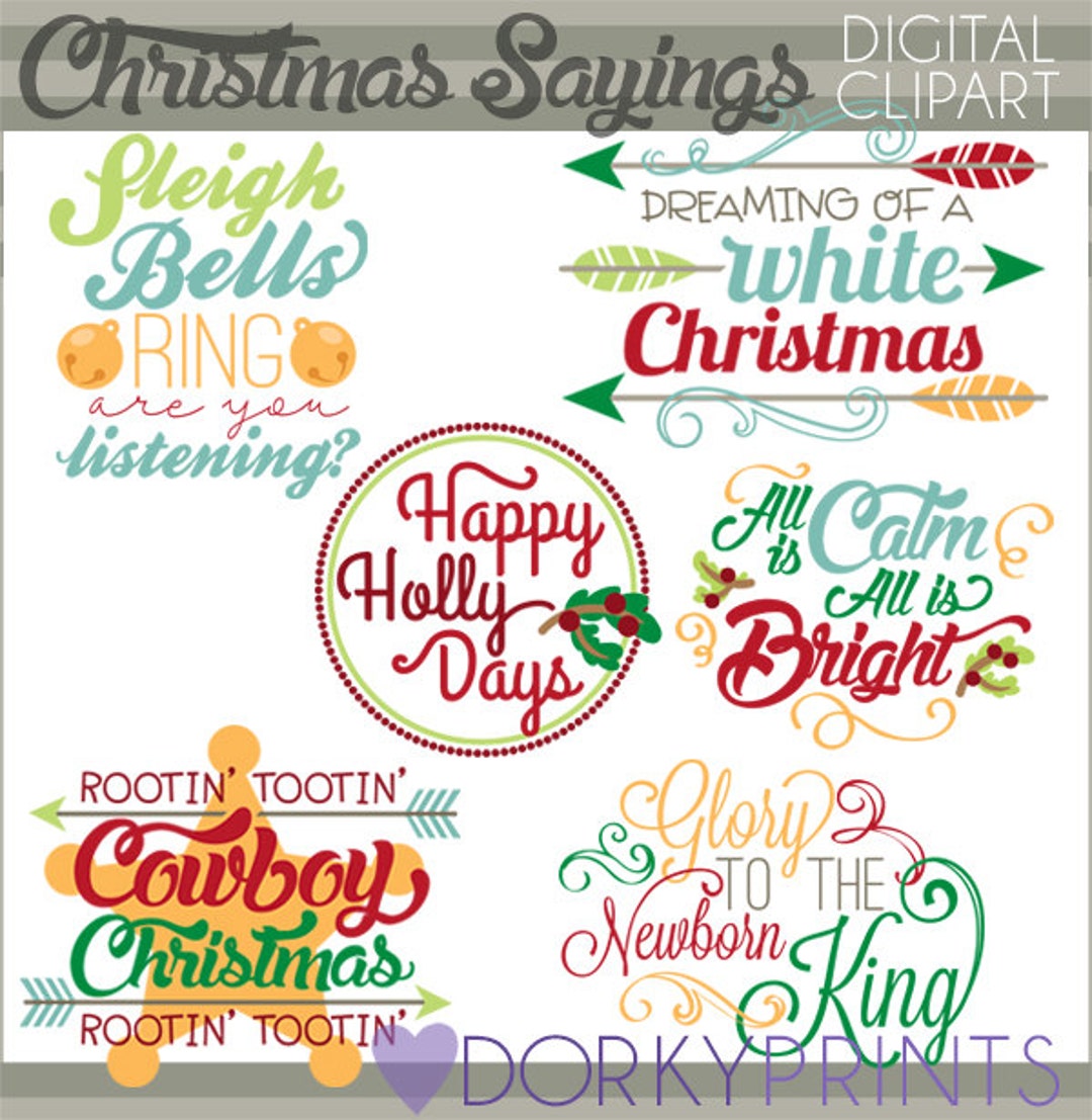 Christmas Clipart Quotes and Scrapbook Titles -personal and Limited ...
