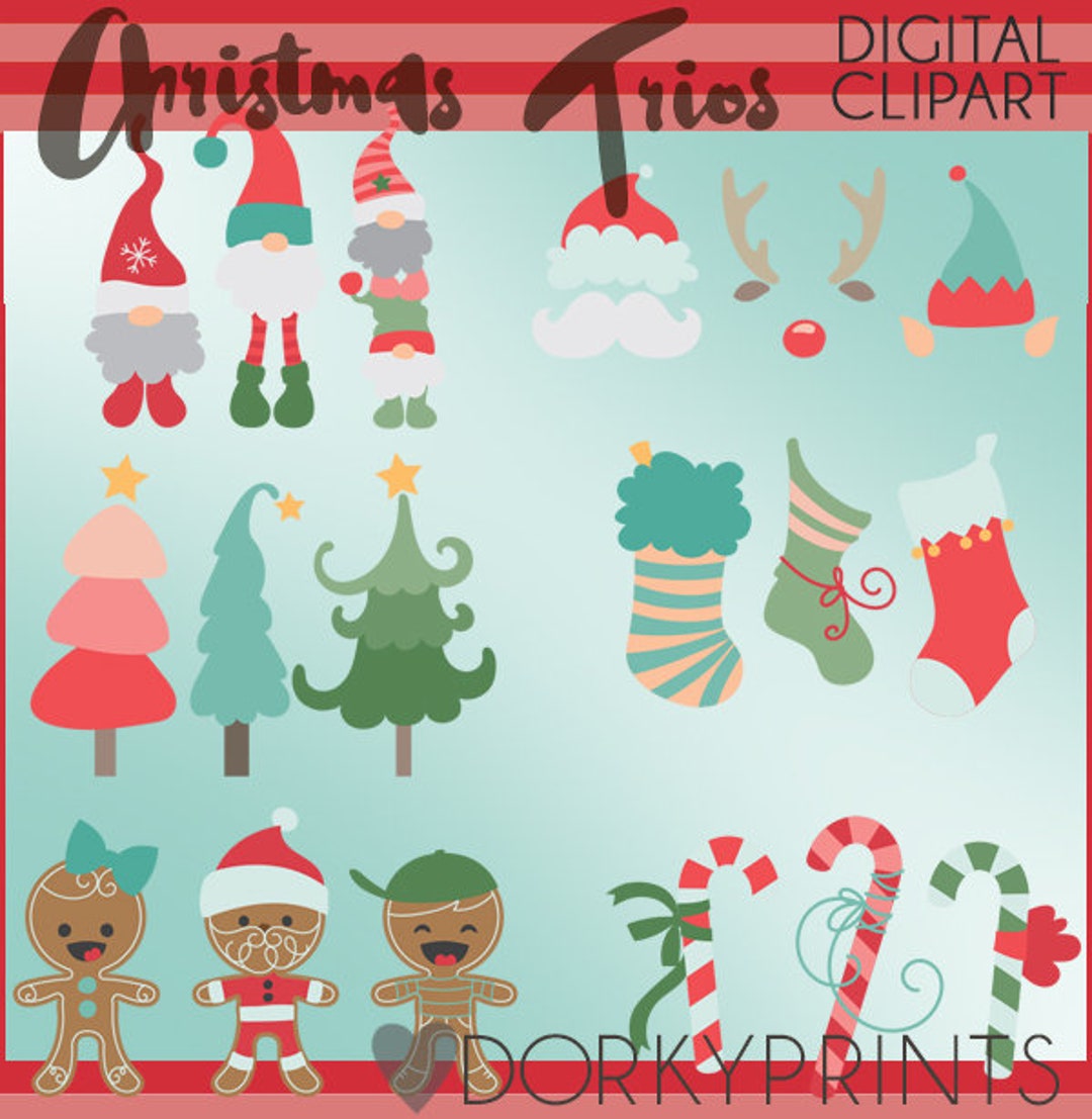 Christmas Trios Clipart -personal and Limited Commercial Use- Gomes ...