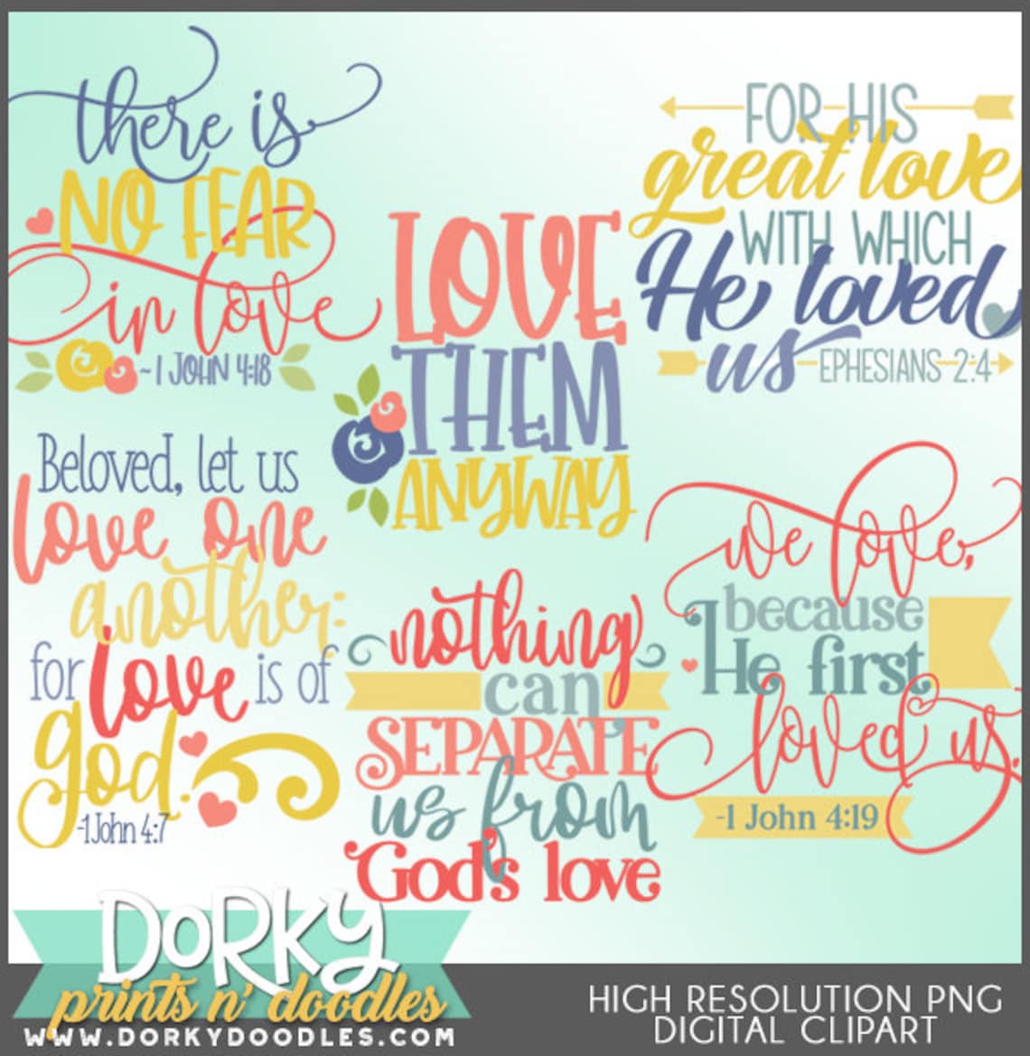 Love of God Clipart personal and Limited Commercial Use Cute - Etsy