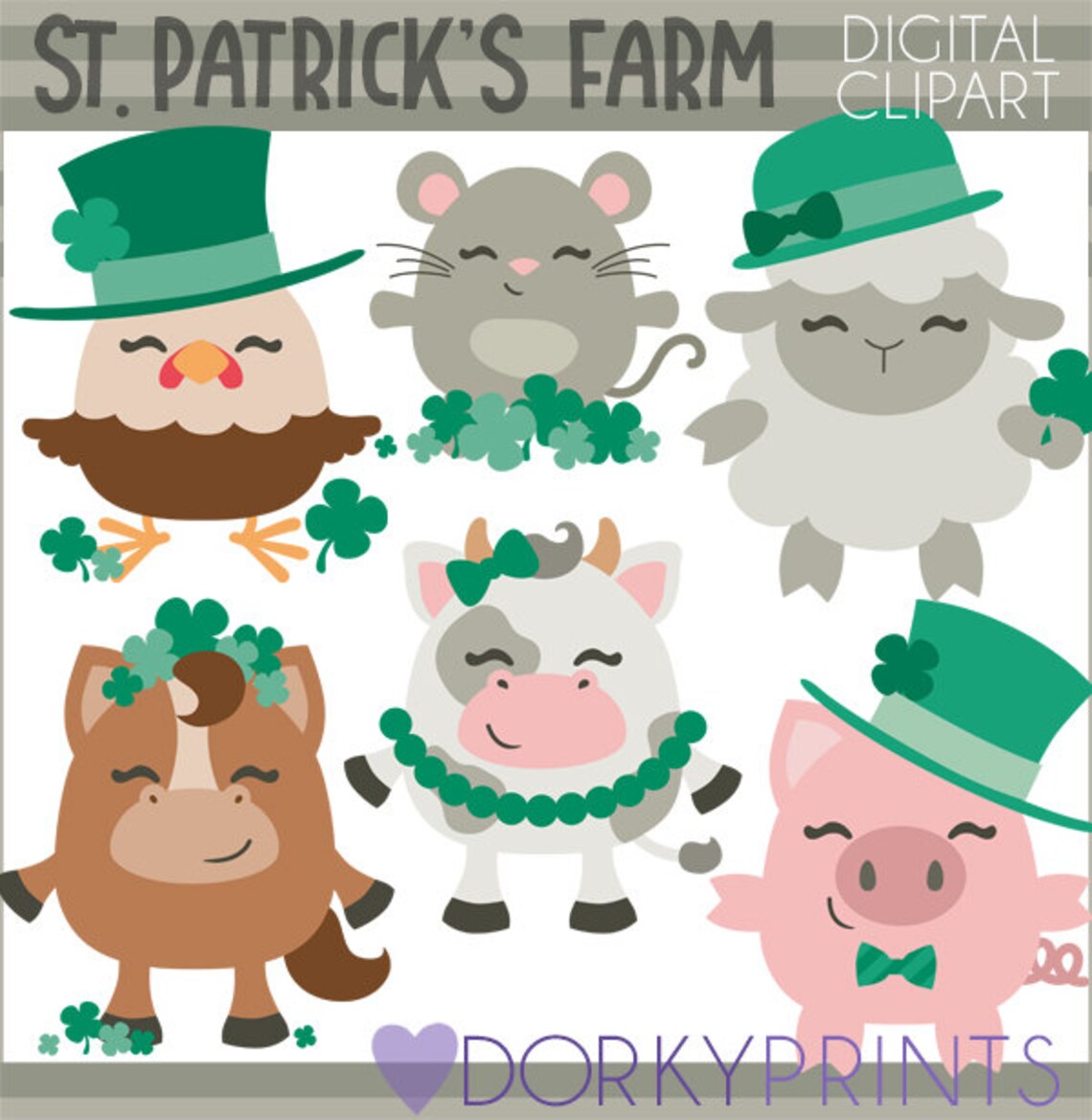 St Patrick's Day Clipart Set personal and Commercial Use - Etsy