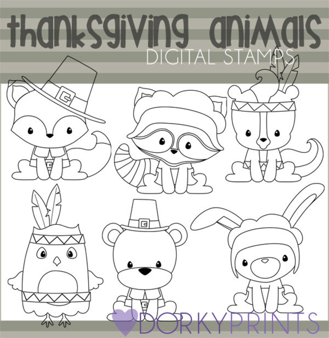Thanksgiving Clipart Thanksgiving Animals -personal and Limited ...