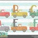 Vintage Truck Alphabet Clipart PNG Art Instant Download Numbers ...