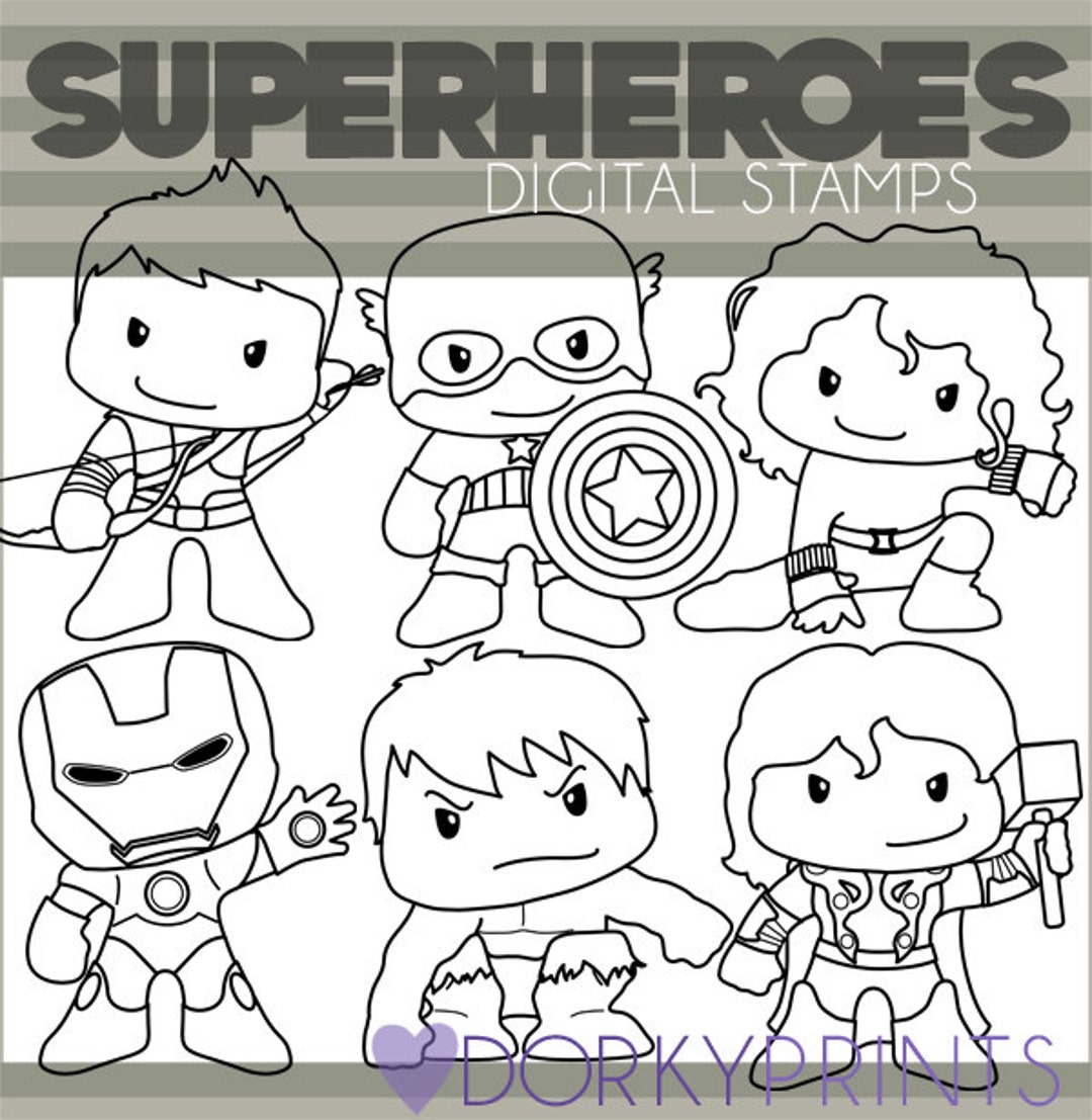 Super Heroes Clipart Set -personal and Limited Commercial- Super Hero ...
