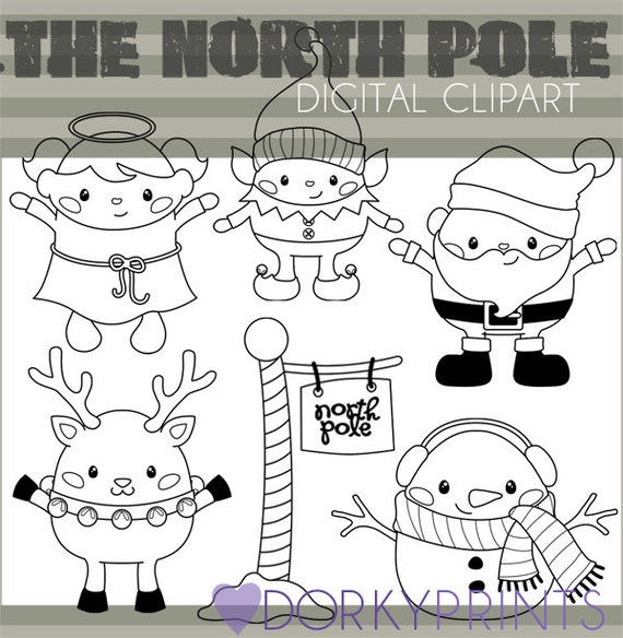 North Pole Clip Art Black And White
