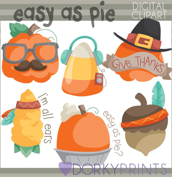 Thanksgiving Clipart Personal and Limited Commercial Use | Etsy