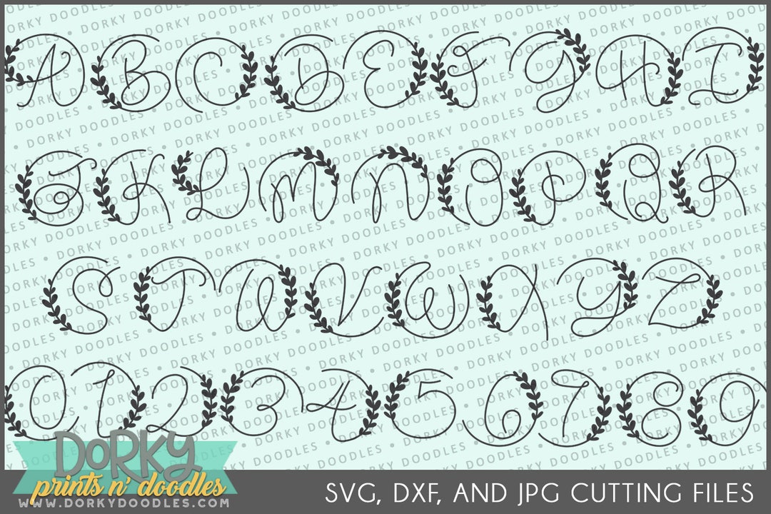 Pretty Alphabet and Numbers SVG and DXF Craft Files -for Use With ...