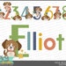 Cute Dogs Alphabet and Numbers Clipart - Monogram and Birthday PNG ...