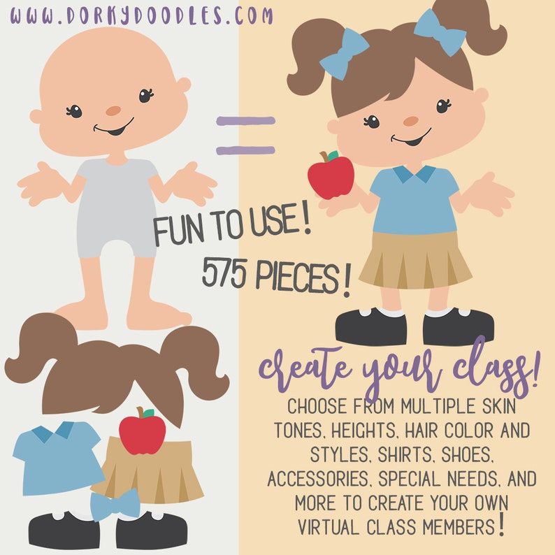 Build a Class Clip Art Set small Commercial and Personal Use - Etsy Canada